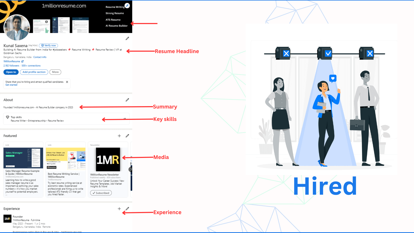 Write a LinkedIn Profile that gets you Hired | 1MillionResume